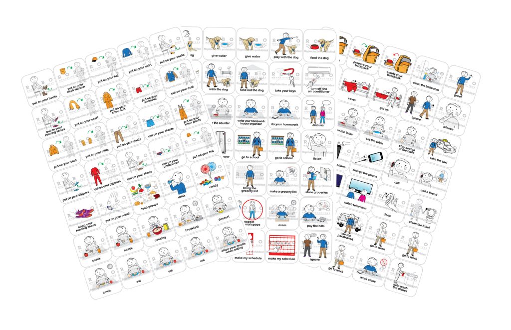 665 piktogrammer med daglige gøremål, teenager og voksen (EN ...